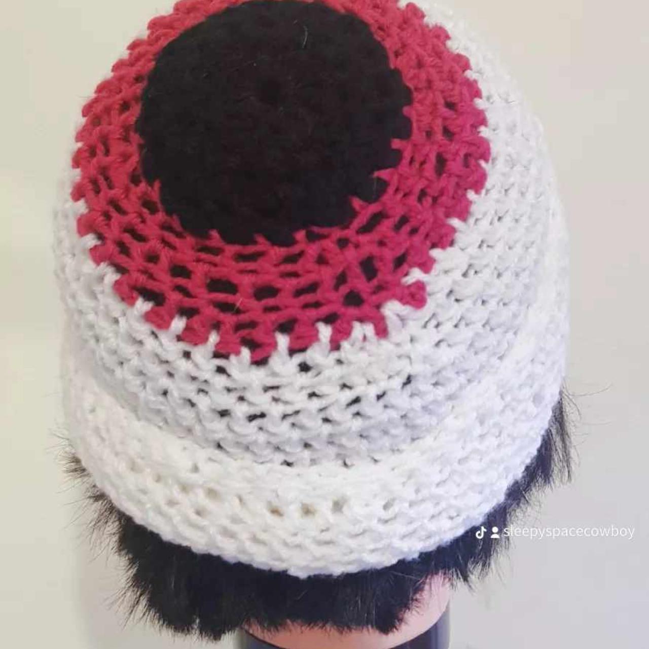 Handmade crochet eyeball hat