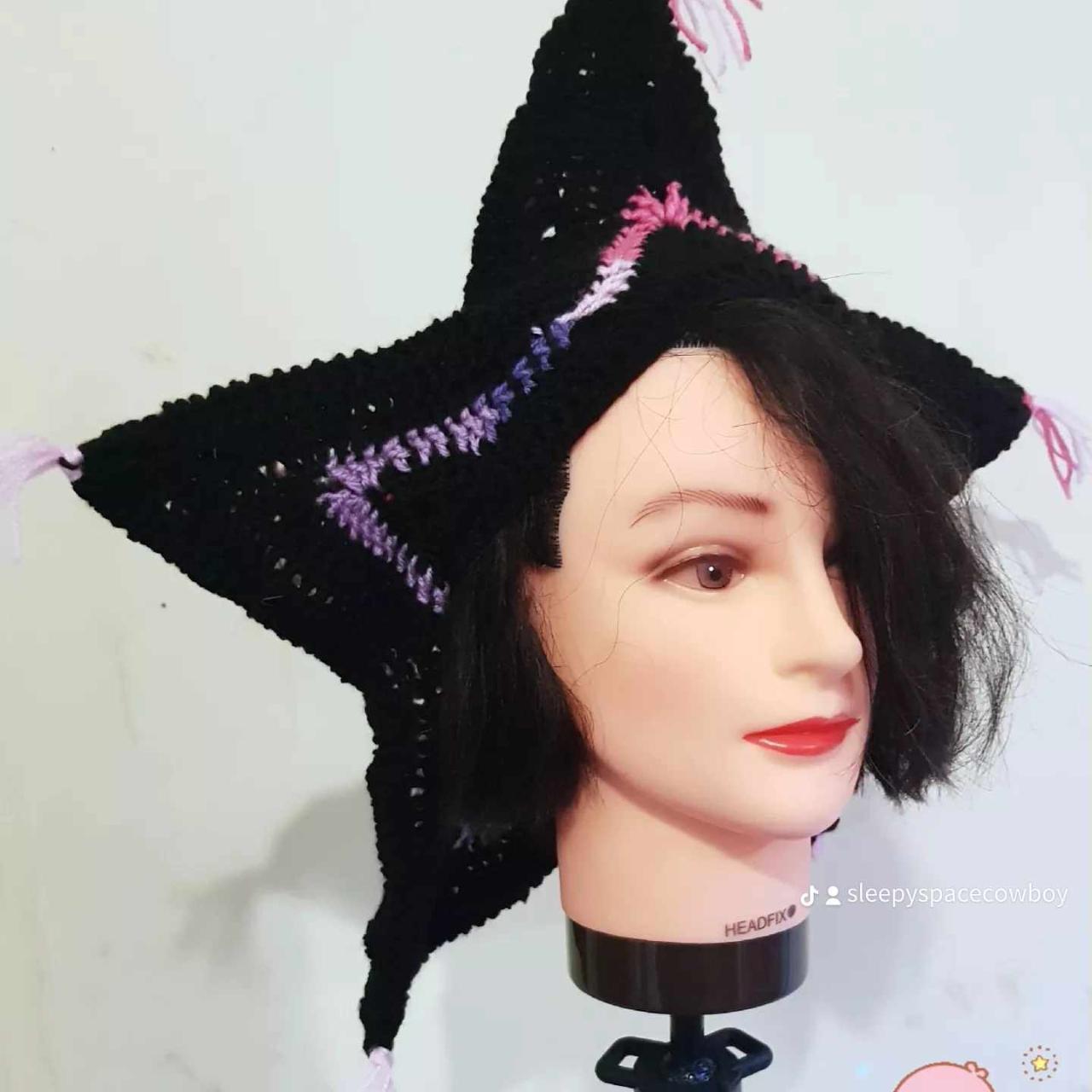 Handmade crochet star hat with cute little tassels... - Depop