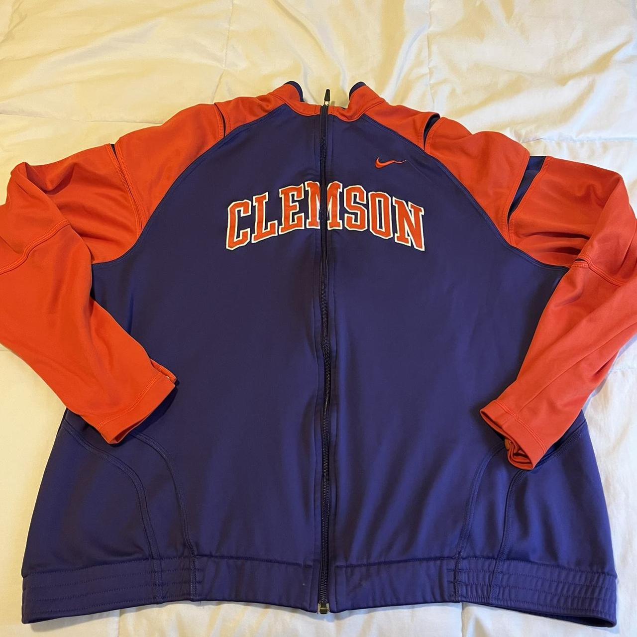 Vintage Clemson Zip-Up - Depop