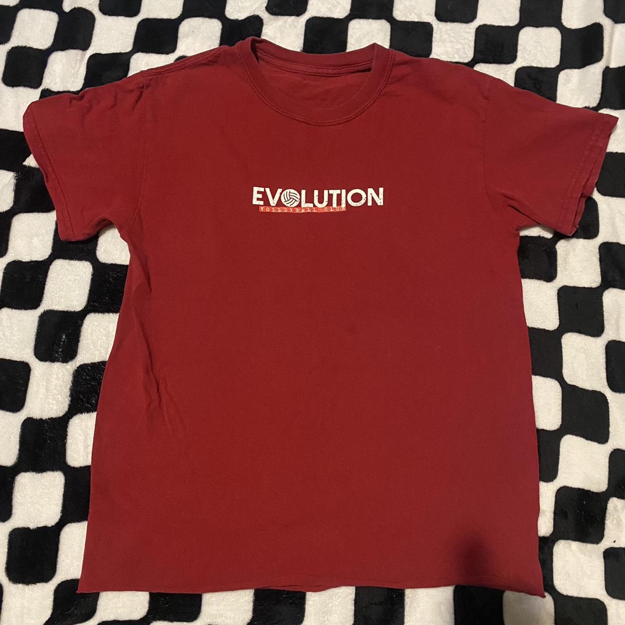 Red random T (Evolution Club) Size : small I... - Depop