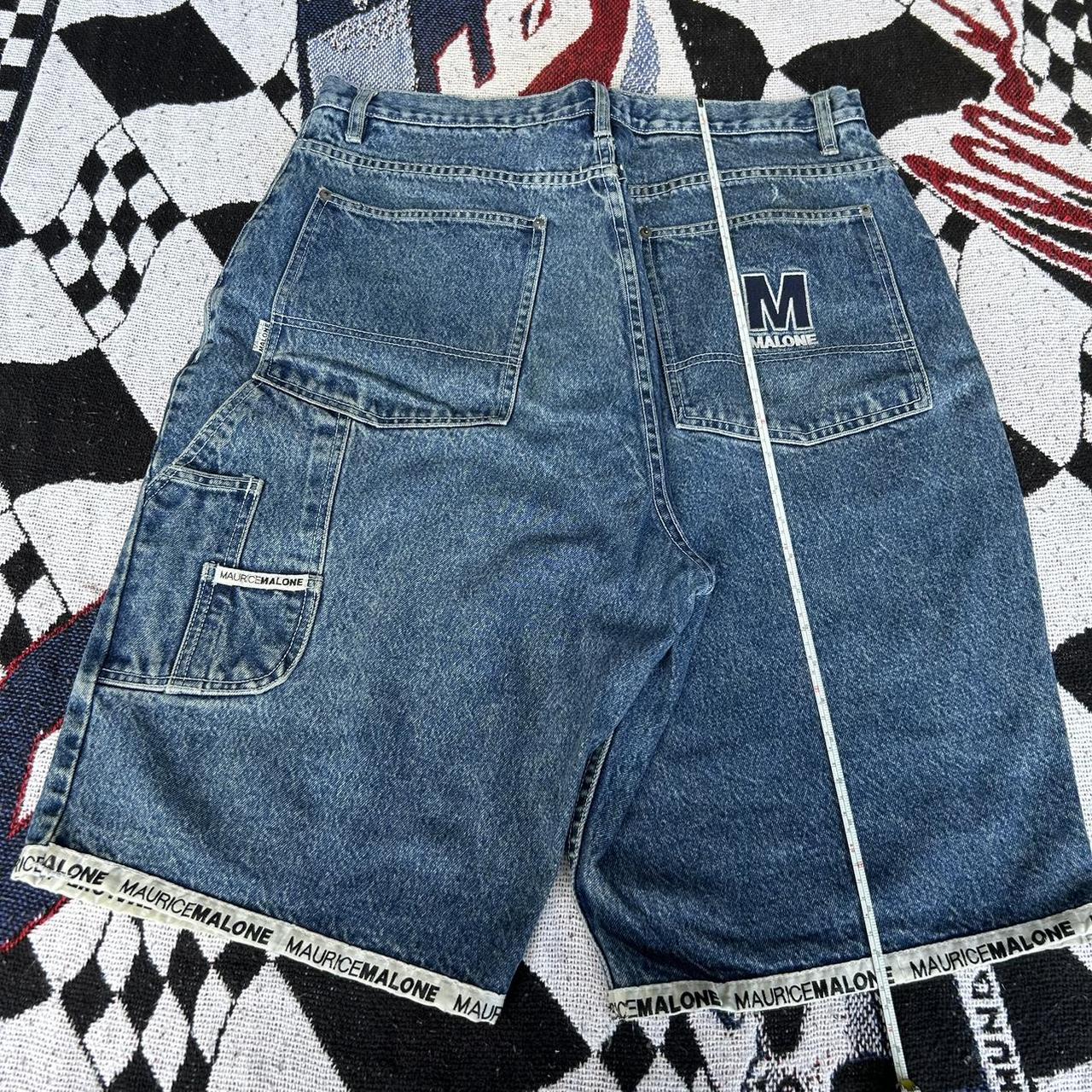2000s Maurice Malone jorts with cool lettering... | Depop