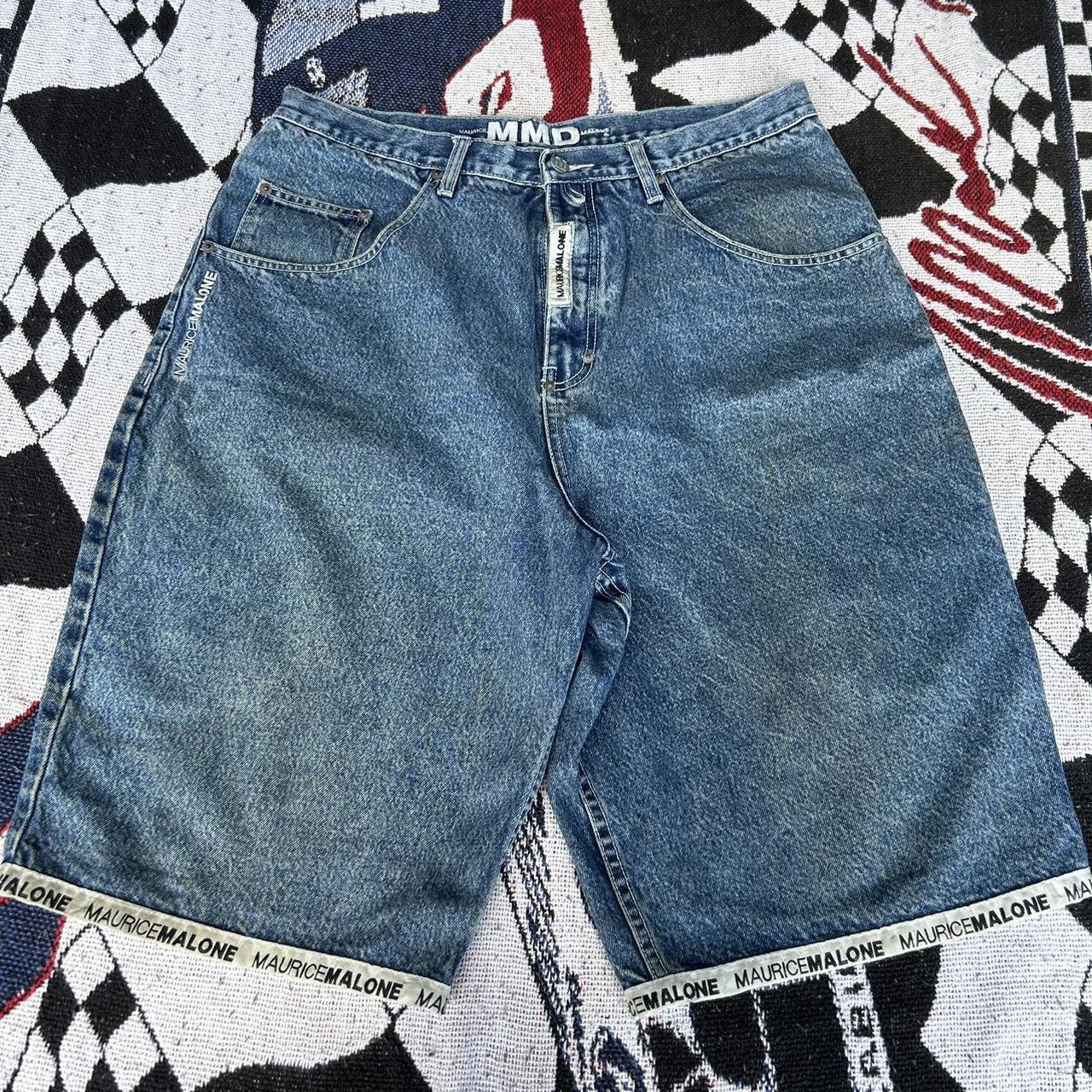 2000s Maurice Malone jorts with cool lettering... | Depop