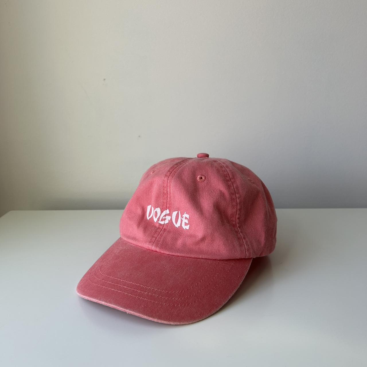 Pink Vogue bootleg baseball cap dad hat leather... - Depop