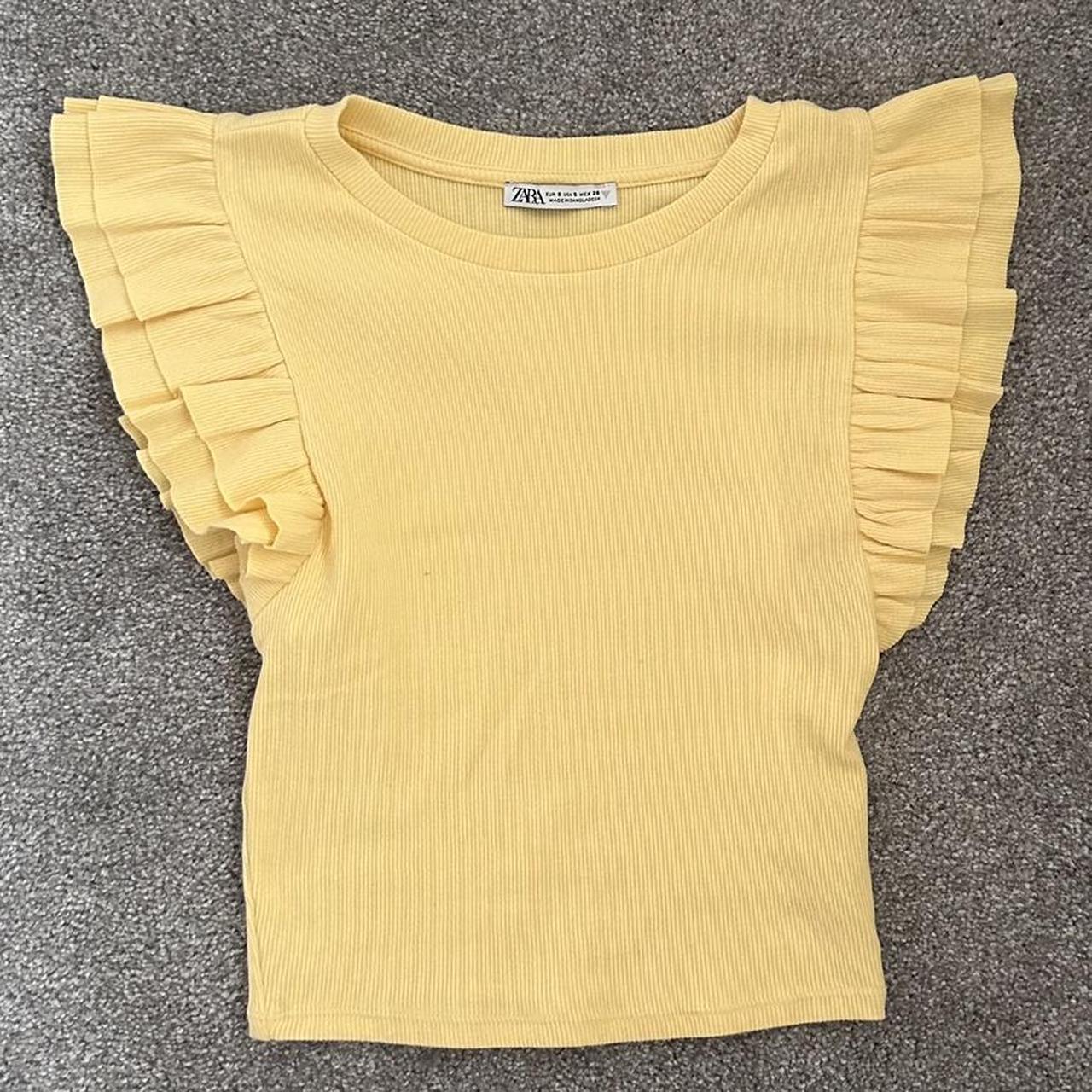 yellow zara tank top - Depop