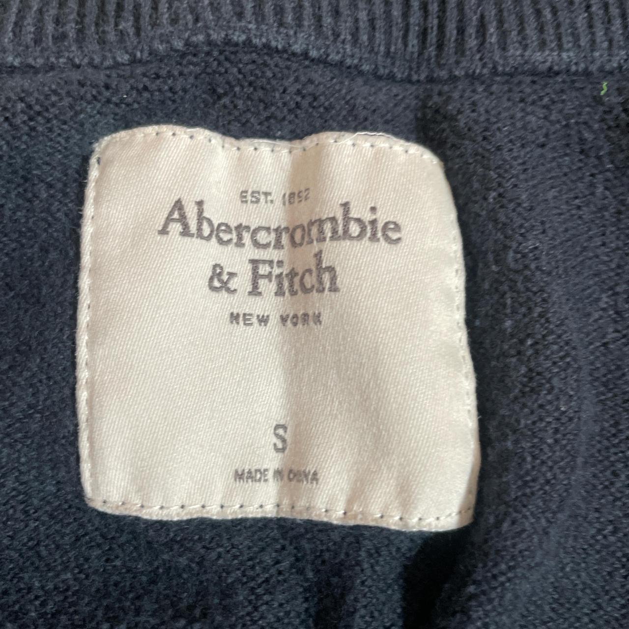 Abercrombie & Fitch - navy blue, long sleeved, v... - Depop