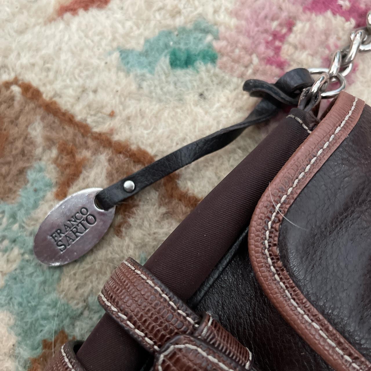 Vintage 90s buckle leather bag. Very good condition.... - Depop