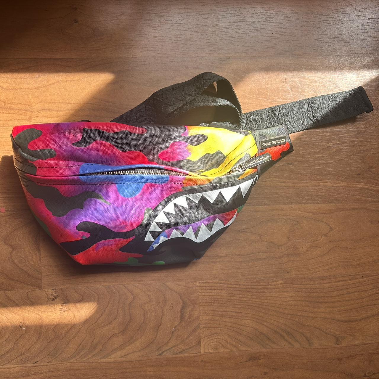 Sprayground Shark Teeth Print Belt Bag | Depop