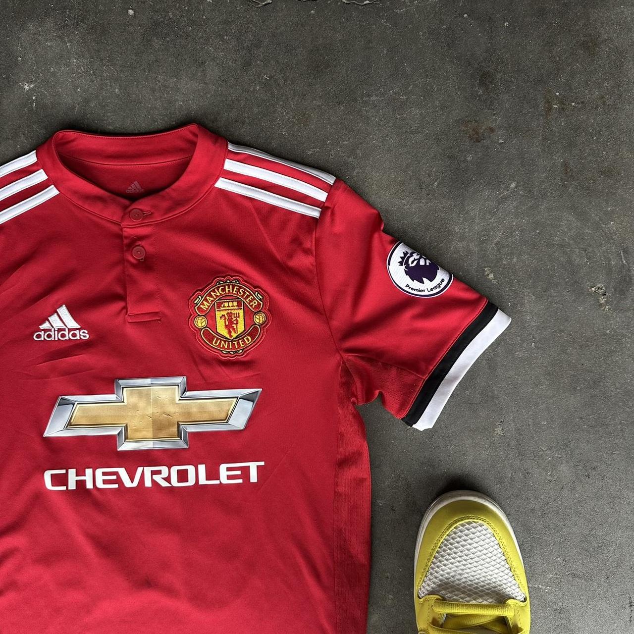 RED ADIDAS CHEVY SOCCER JERSEY 8/10 condition... - Depop