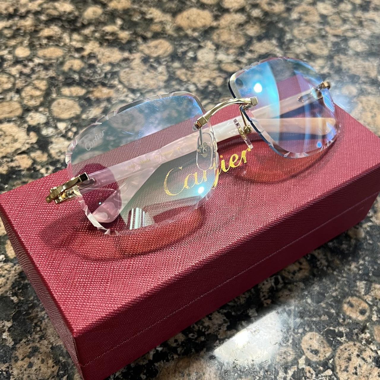 -Cartier Sunglasses V Cut 💎🕶️ -Blue Mirrored... - Depop