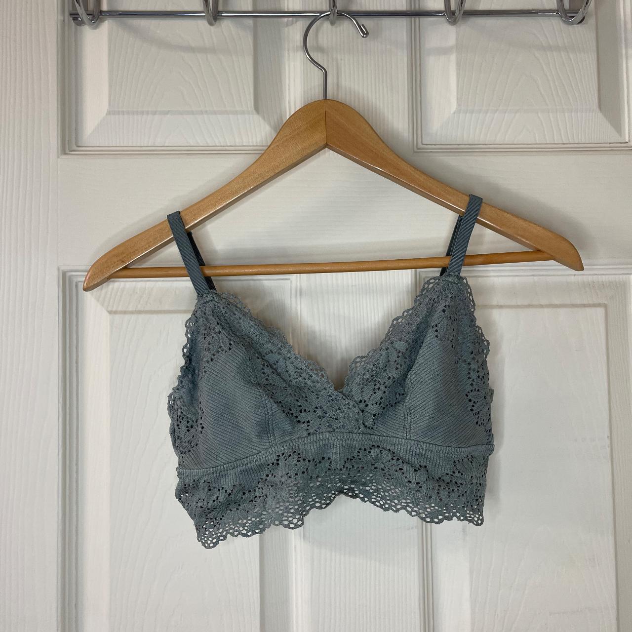 cute soft and comfy lace lines bralette - Depop