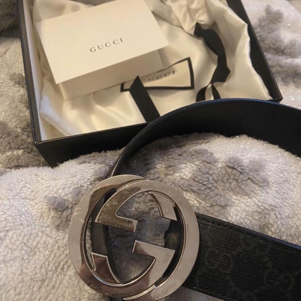 Gucci belt 100% authentic Worn a handful of times,... - Depop