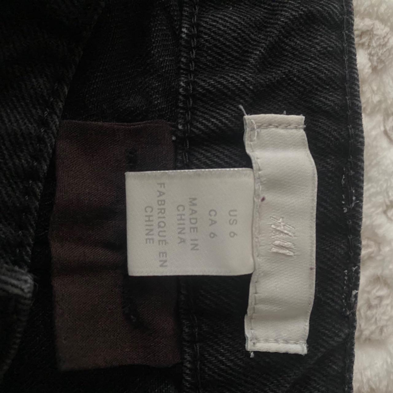 h&m size 6 black jeans the lighting changes the... - Depop