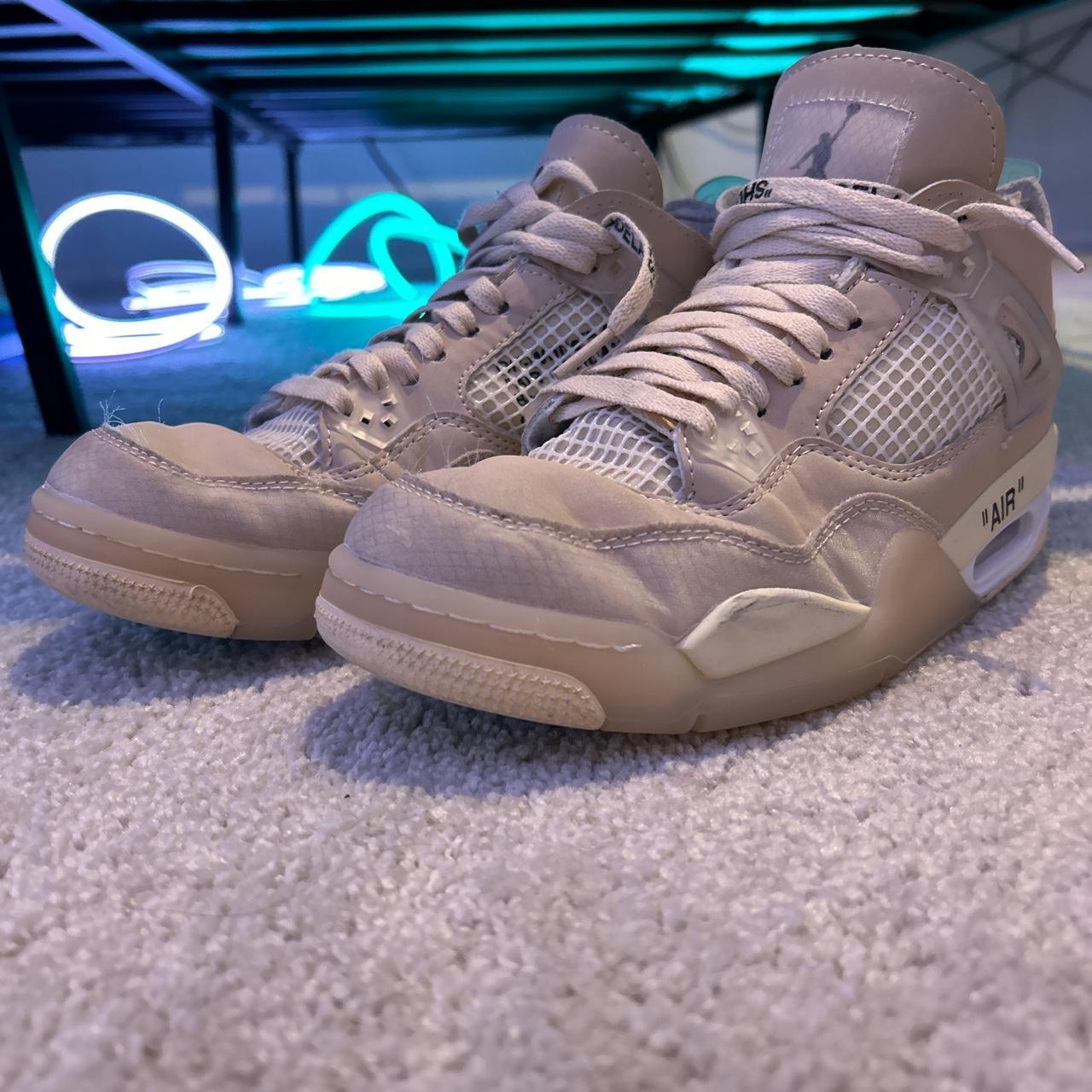 A little bit worn off-white Jordan fours - Depop