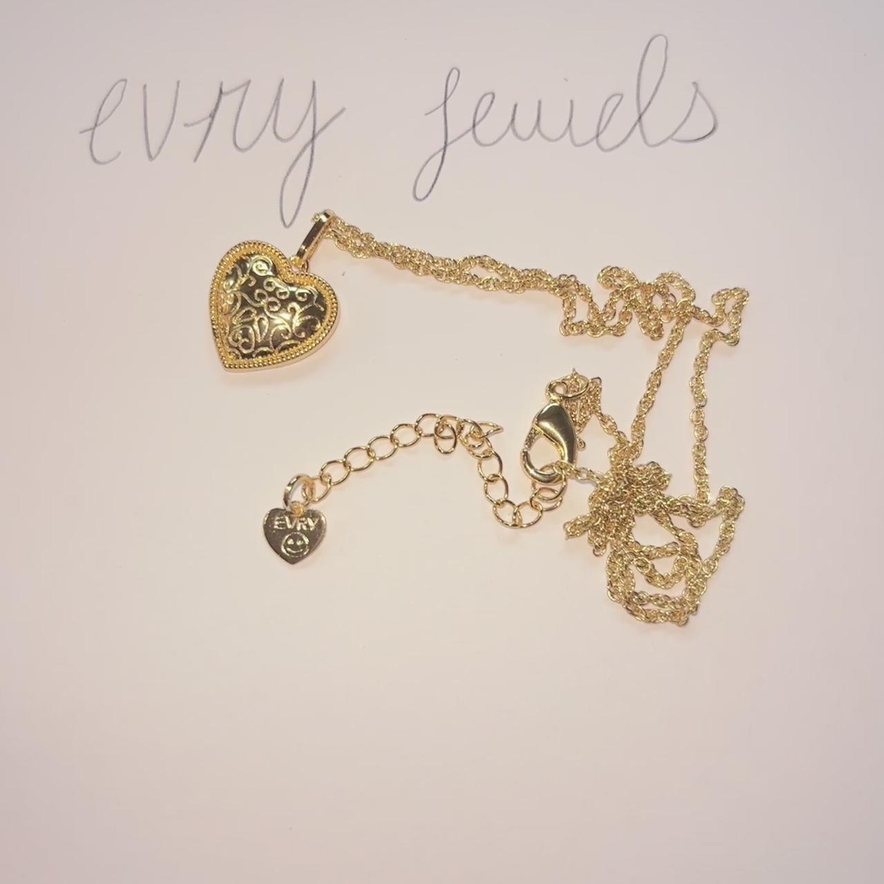 Evry jewels gold heart Renaissance necklace 💛 Not a... - Depop
