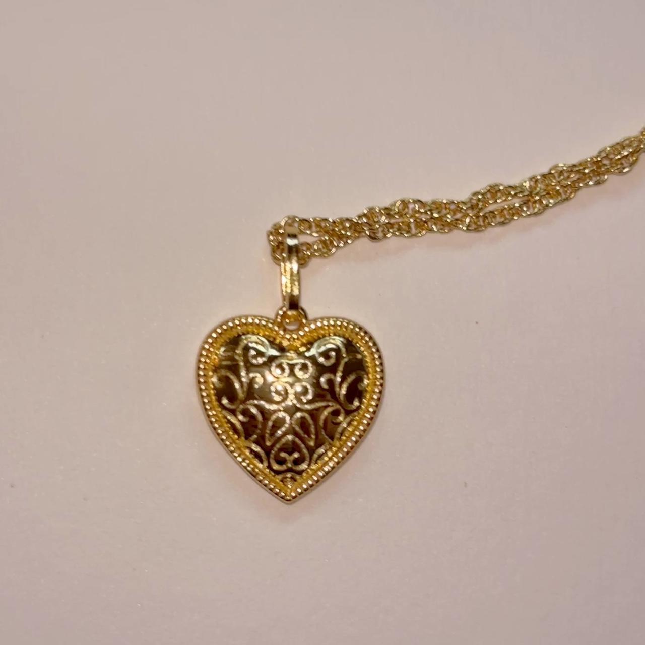 Evry jewels gold heart Renaissance necklace 💛 Not a... - Depop