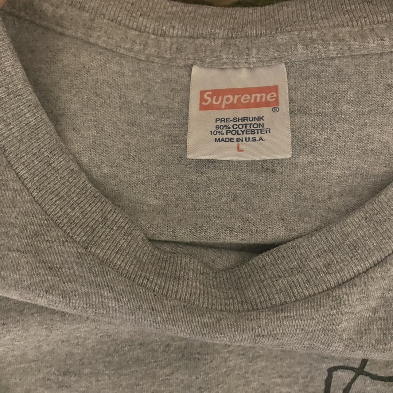 Grey supreme long sleeve - Depop