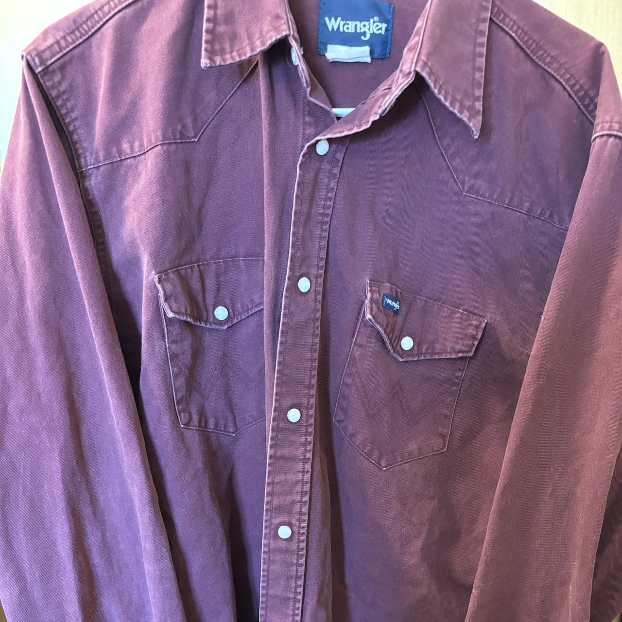 vintage wrangler button up super cute oversized - Depop
