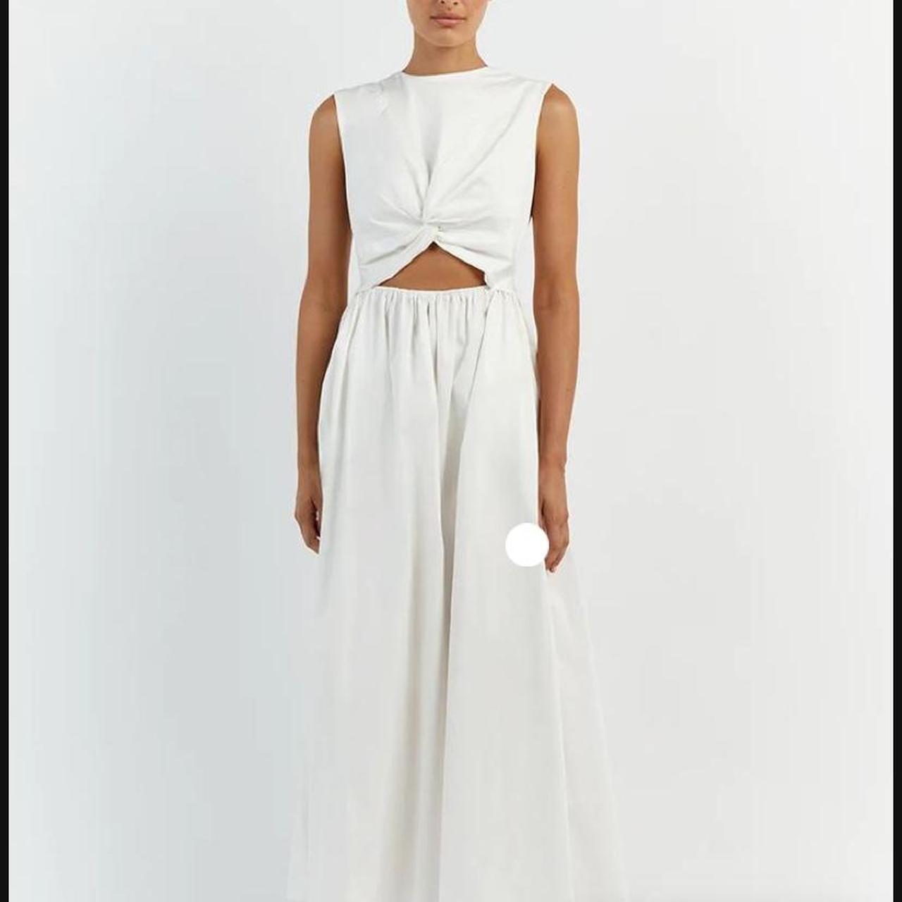 Dissh Ramsey white cotton midi dress. Size 12... - Depop