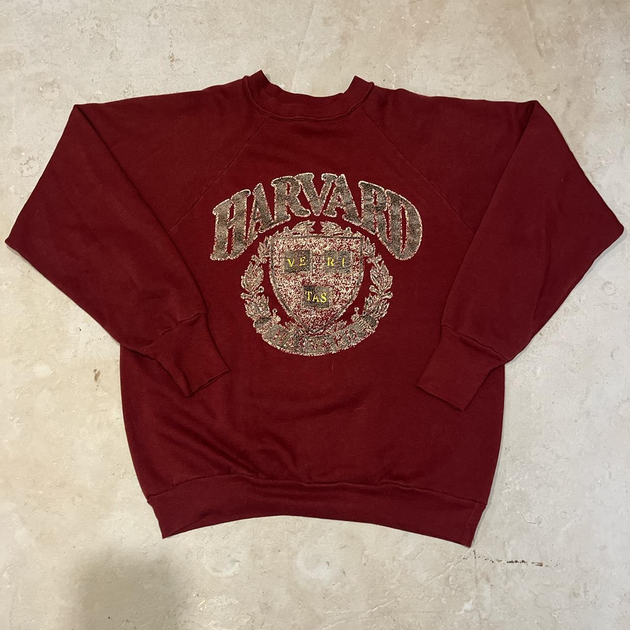 Vintage Harvard crew neck made in usa says it a xl... - Depop
