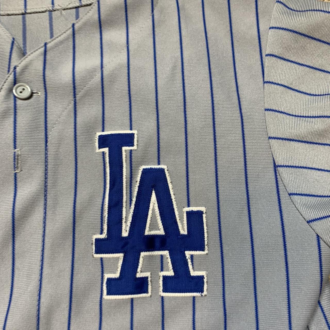 2000s away LA dodgers pinstripe baseball... - Depop