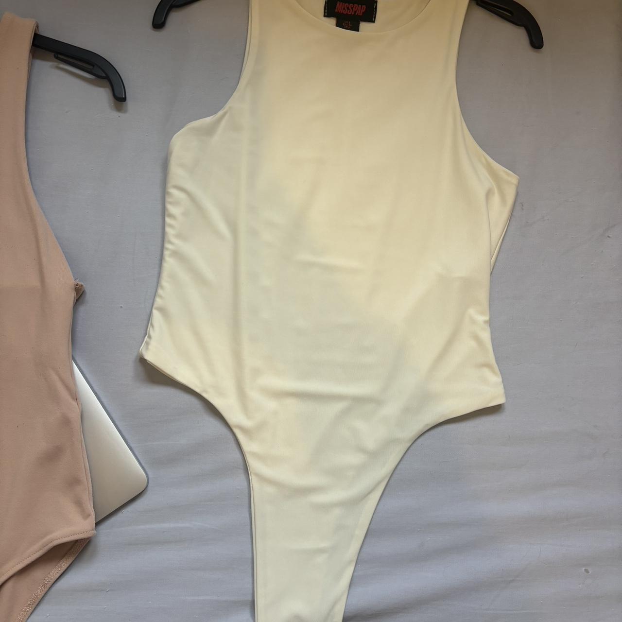 Cream bodysuit miss pap Like new - Depop
