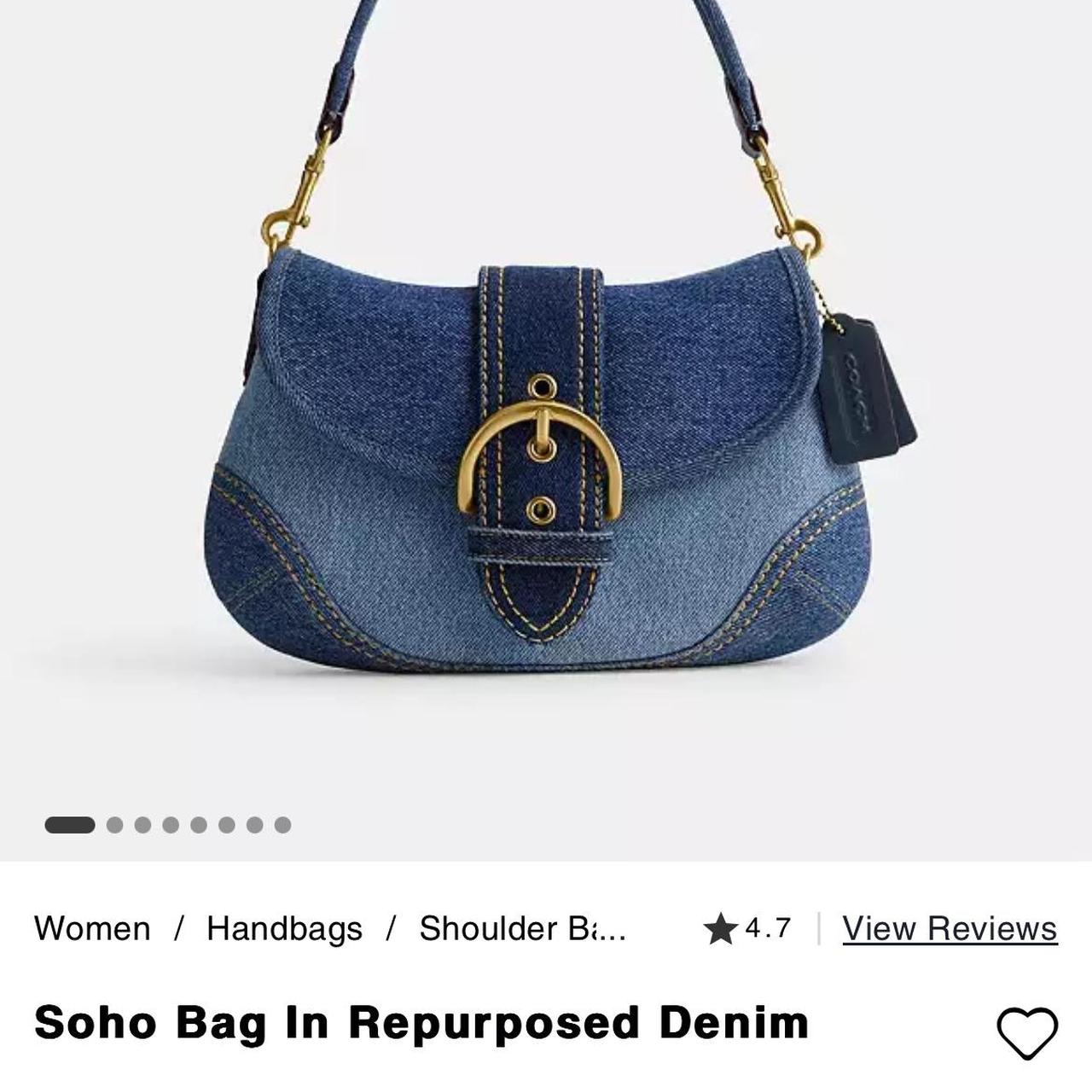 COACH SOHO DENIM VINTAGE PURSE - repurposed denim... - Depop