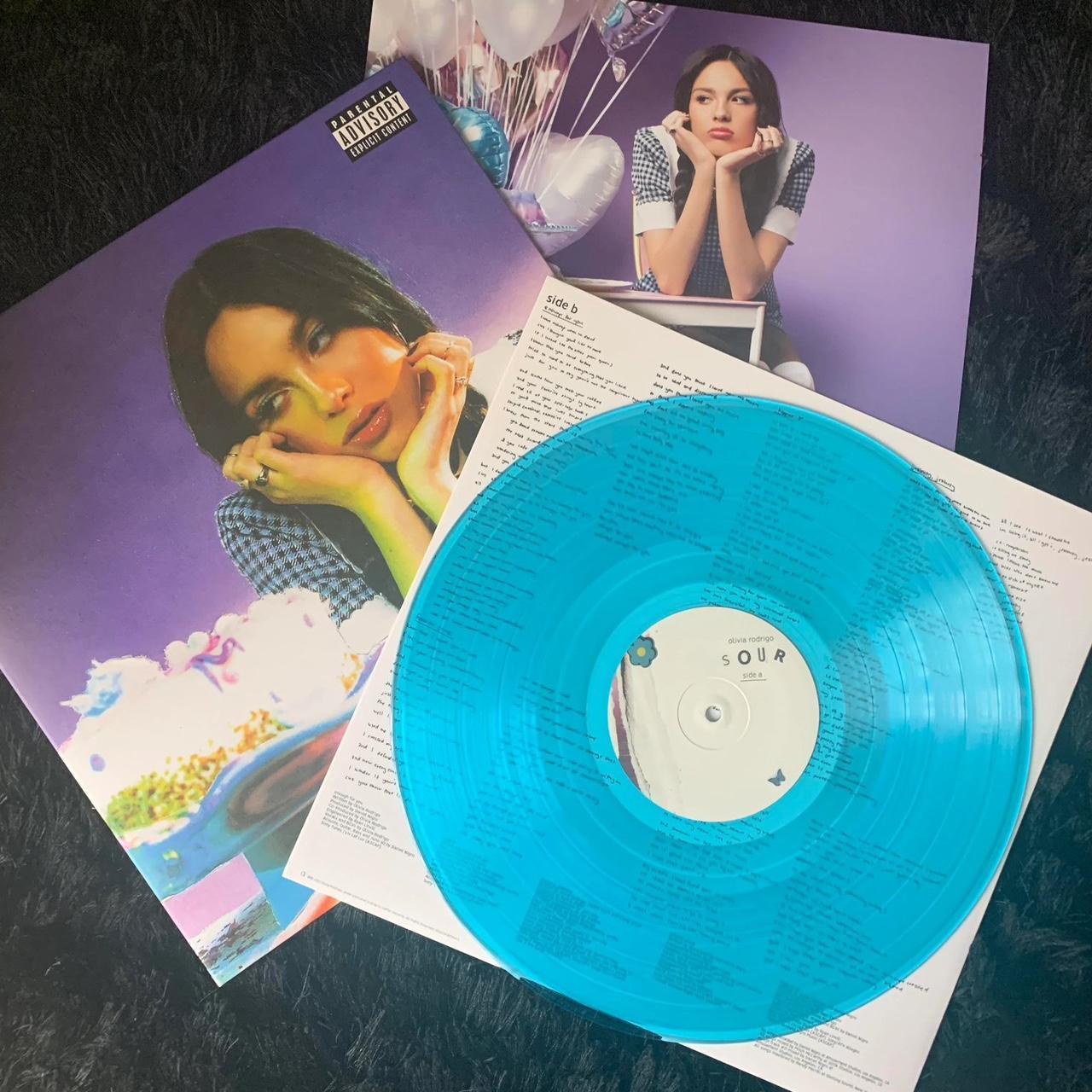 Olivia Rodrigo blue vinyl 2 sided - Depop