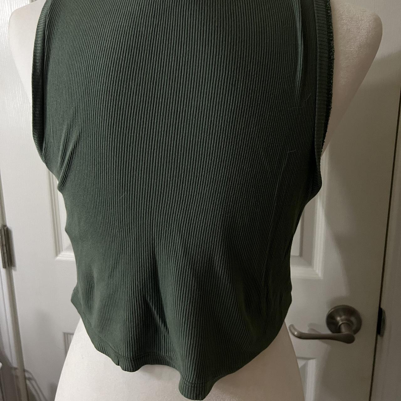 Green ribbed tank top!! A lot like the skims green... - Depop