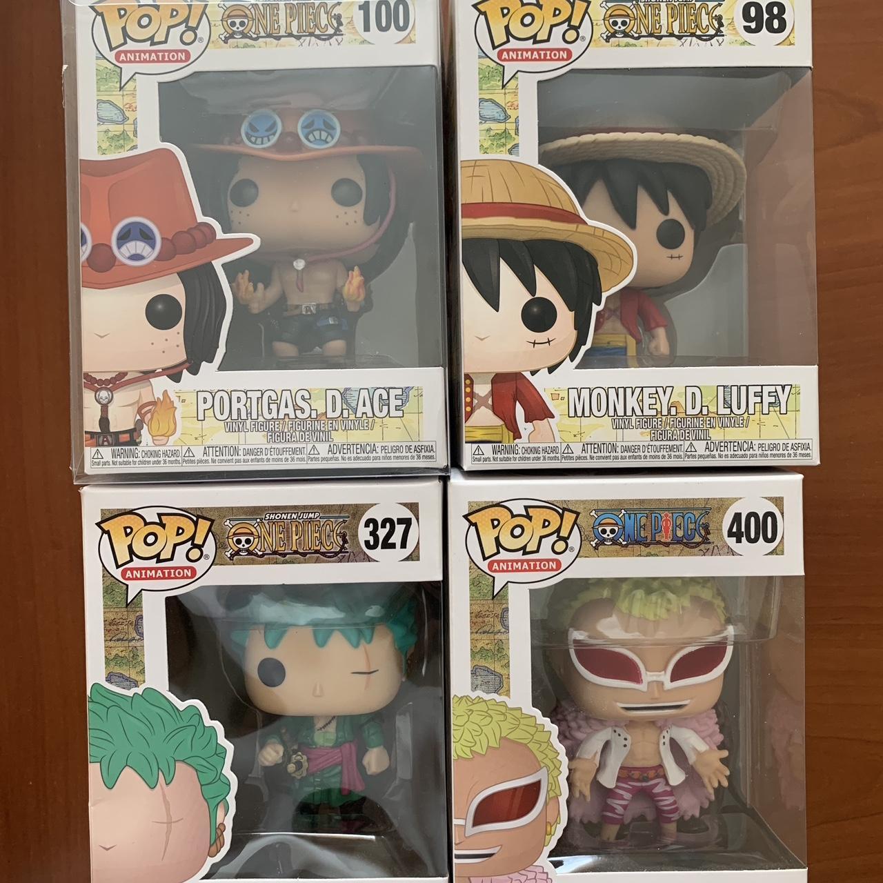 One piece Funko pop bundle. Selling all 4 together.... - Depop
