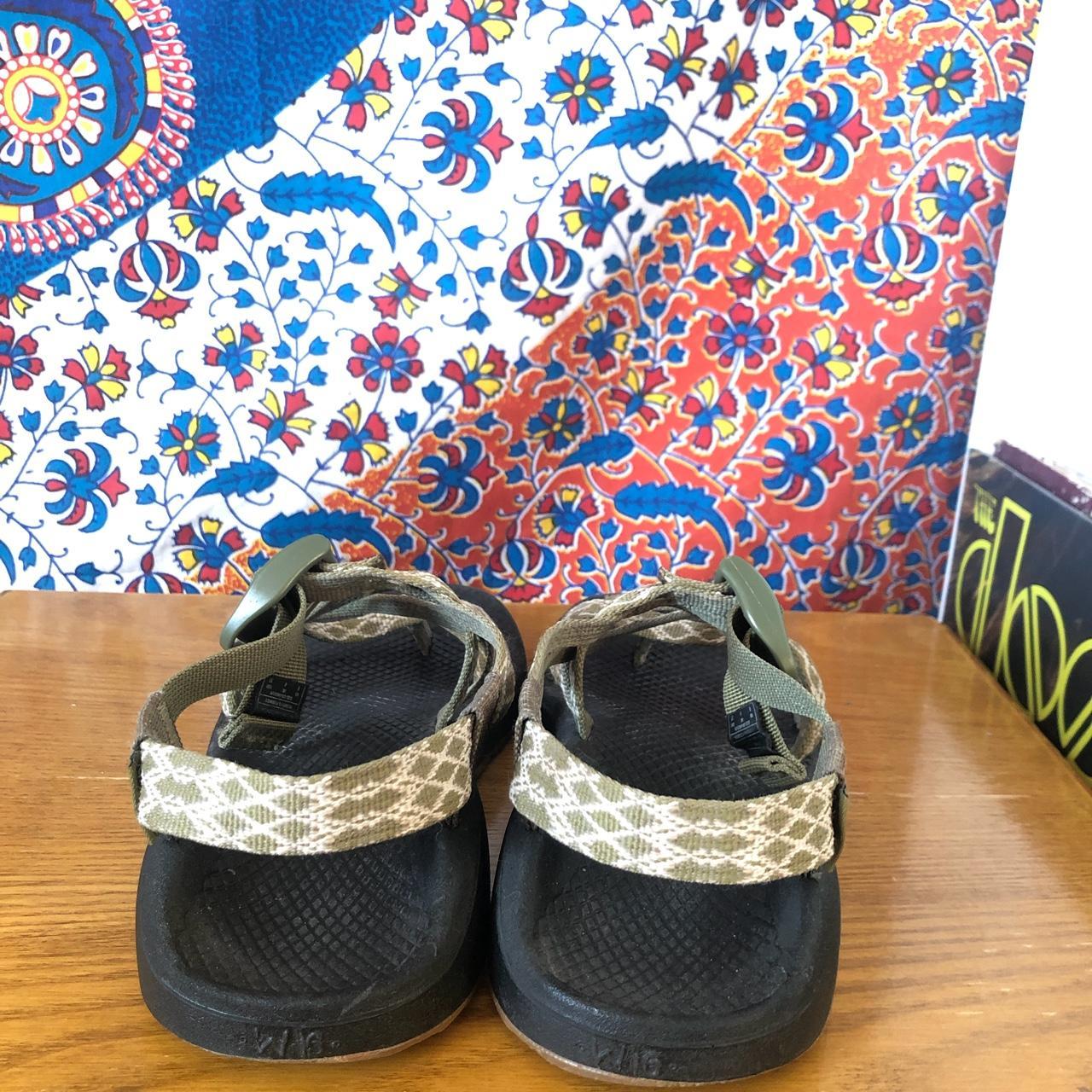 Chaco Women's Green and White Sandals | Depop