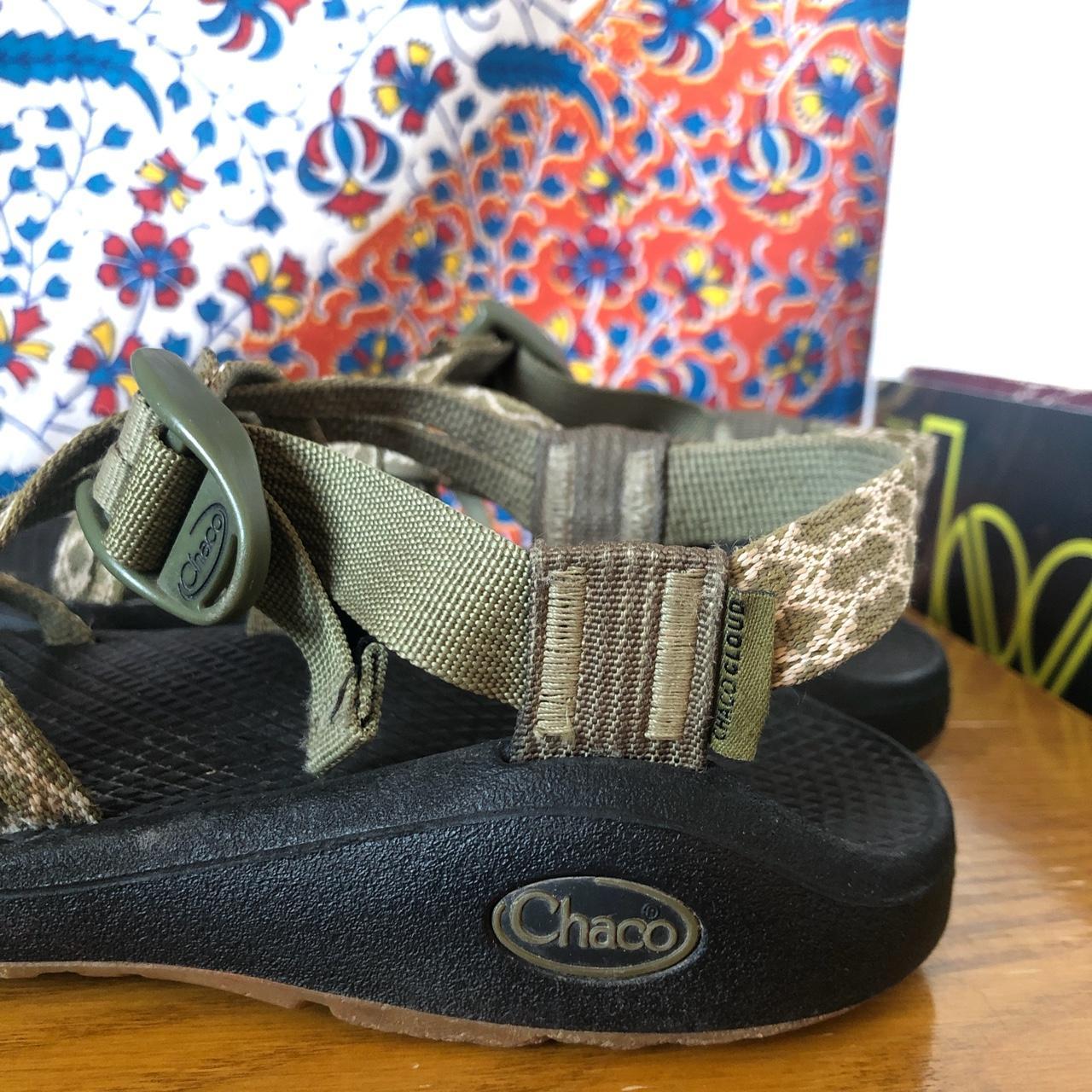 Chaco Women's Green and White Sandals | Depop