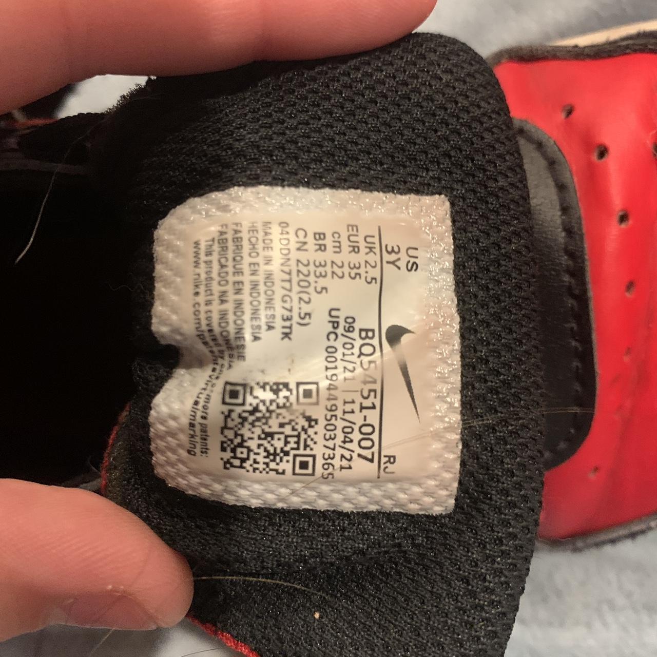 - size kids 3Y - nike airforces - red and black -... - Depop