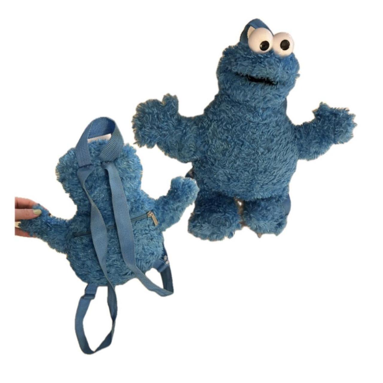 Cookie Monster backpack with zipper pocket 💙🍪... - Depop