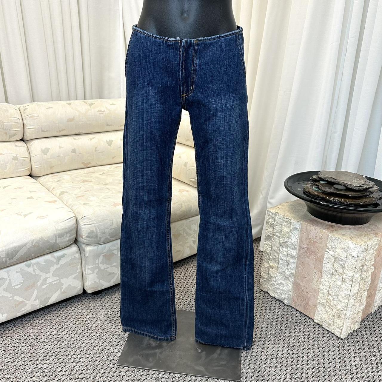 vintage early y2k minimal flare jeans by Hotbox! in... - Depop