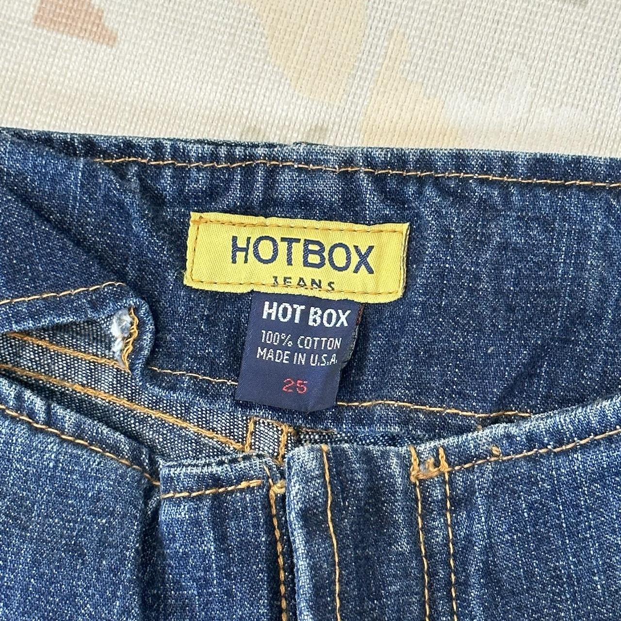 vintage early y2k minimal flare jeans by Hotbox! in... - Depop