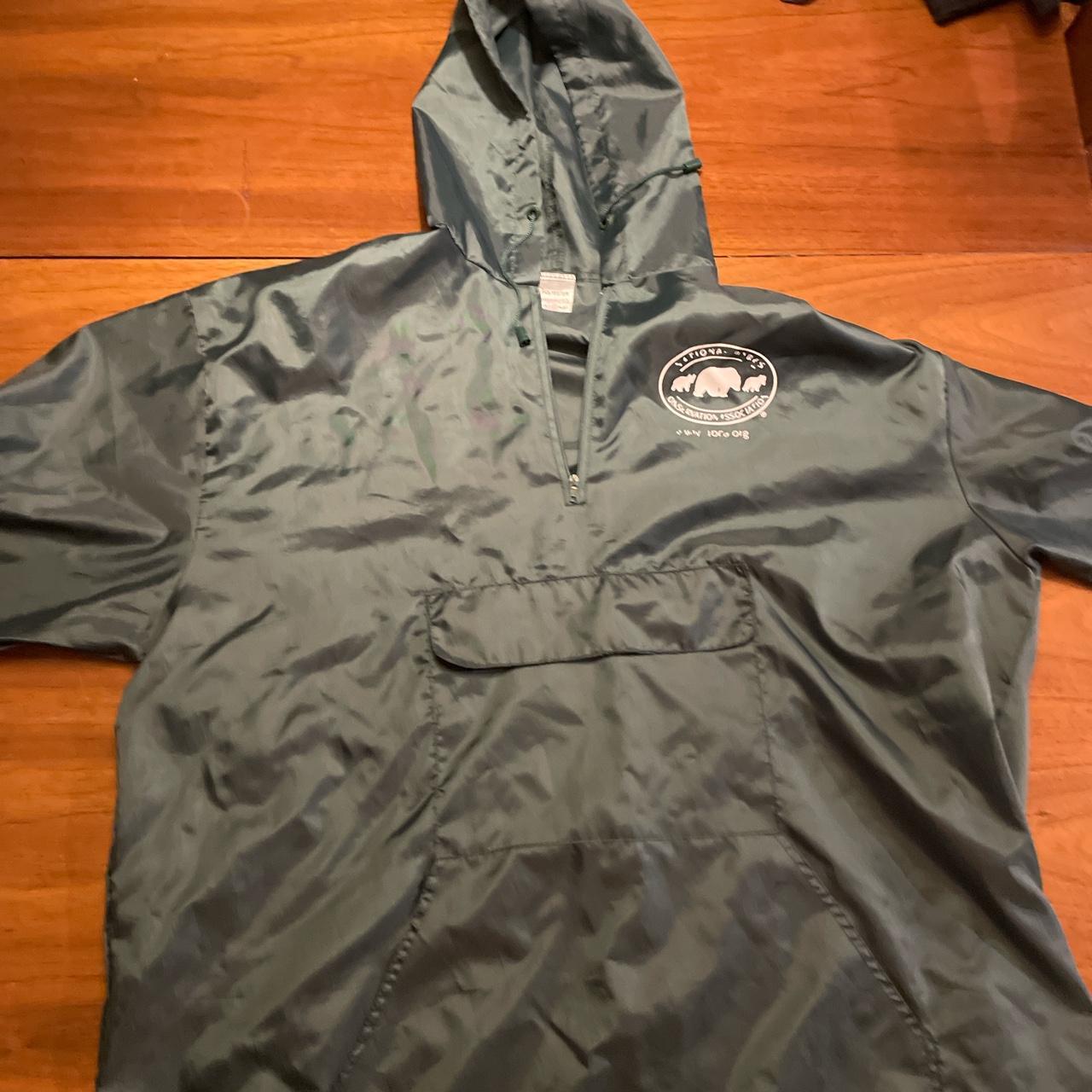Green National parks windbreaker Xl All damage shown... - Depop