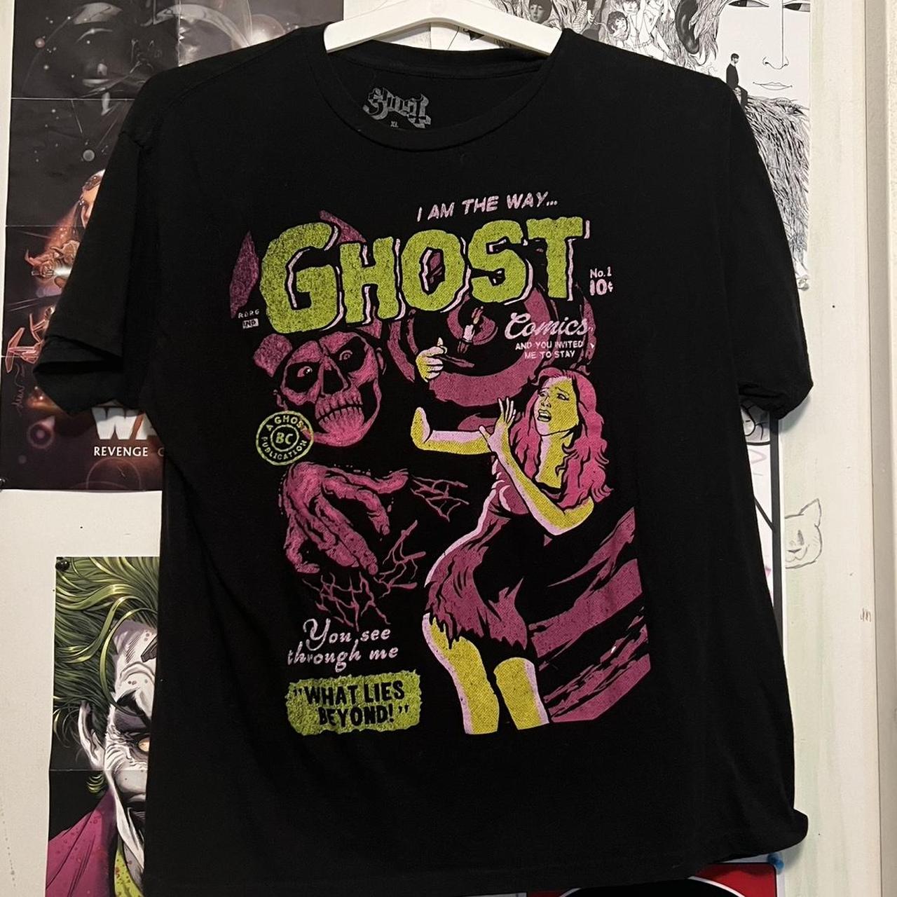 Hot topic ghost band comic graphic tee. Worn maybe... | Depop