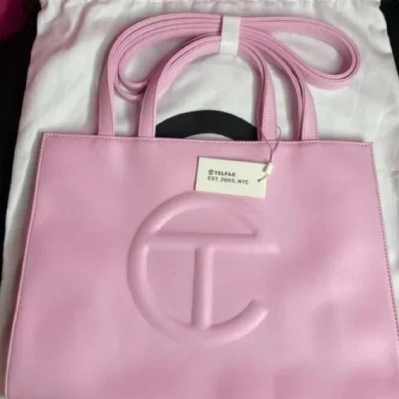 Authentic Medium Bubblegum Pink Telfar Shopping... - Depop