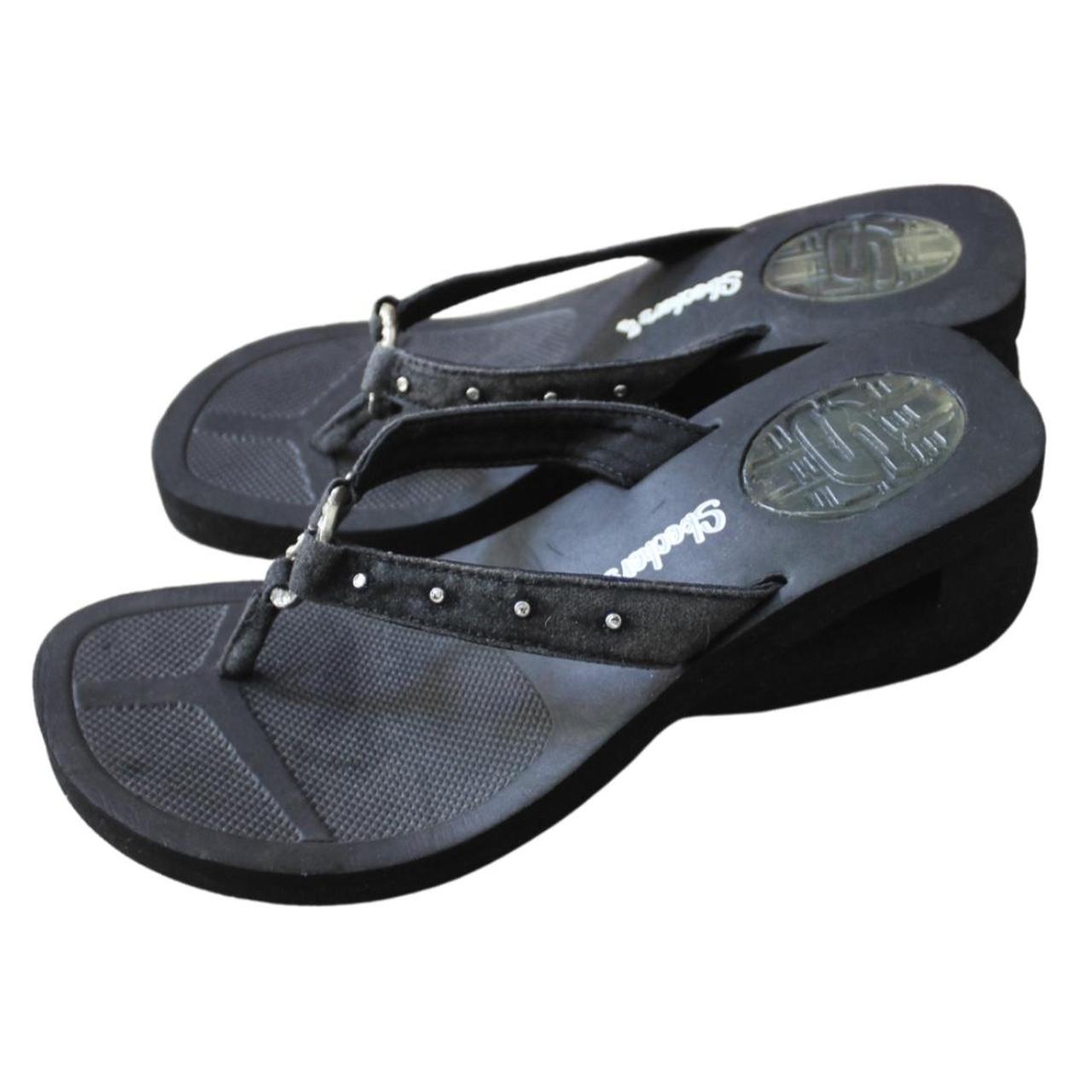 Y2K 2000s Skechers platform sandals with cutout Size 8 - Depop