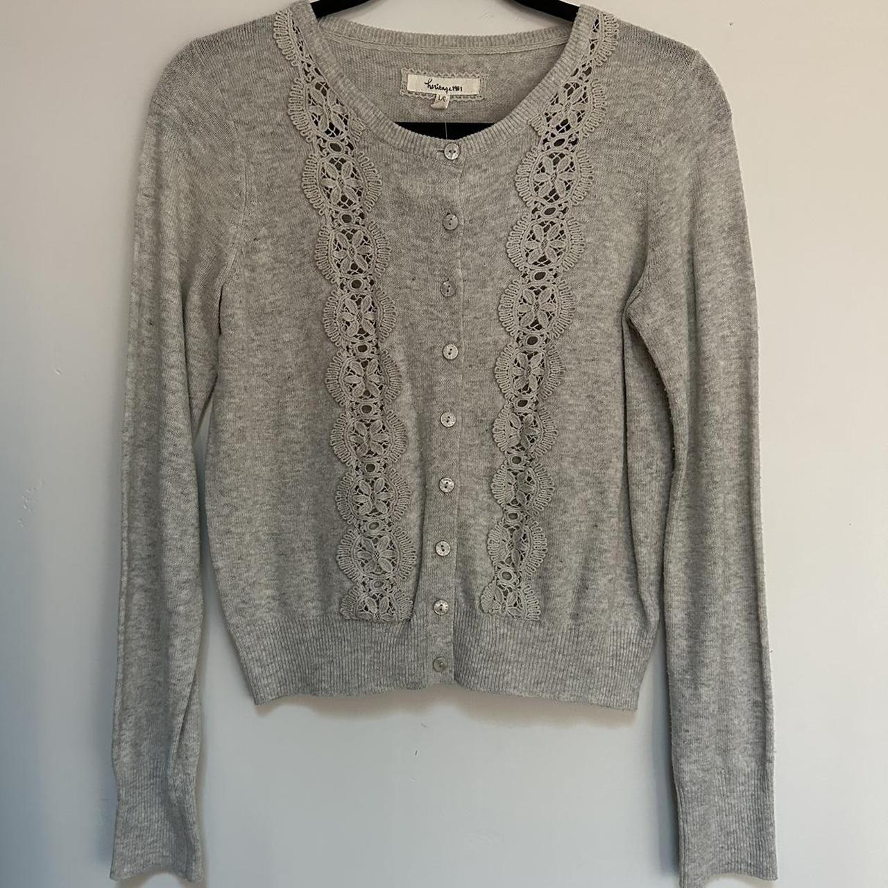 Heritage 1981 button up grey cardigan Fits like size S - Depop