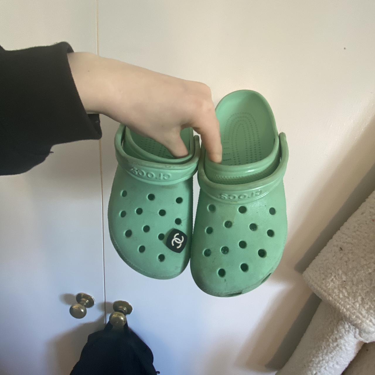 Turquoise crocs - Depop