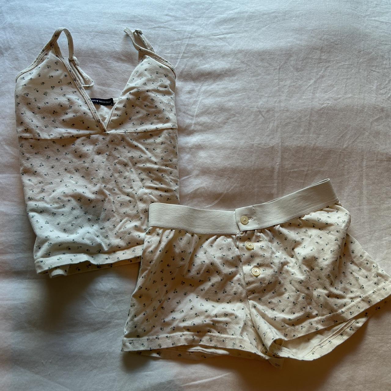 Brandy Melville PJ matching floral set. One size... - Depop
