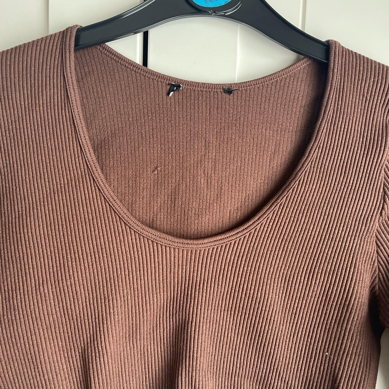 Zara contour collection brown three quarter sleeve... - Depop