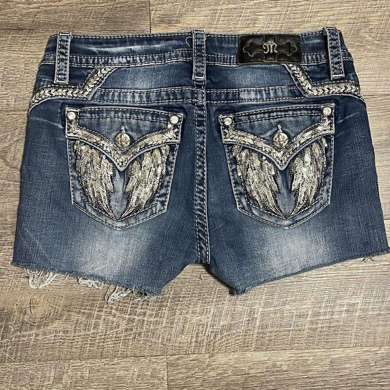 Miss Me Denim Shorts Size 27 CutOff Denim Shorts... - Depop