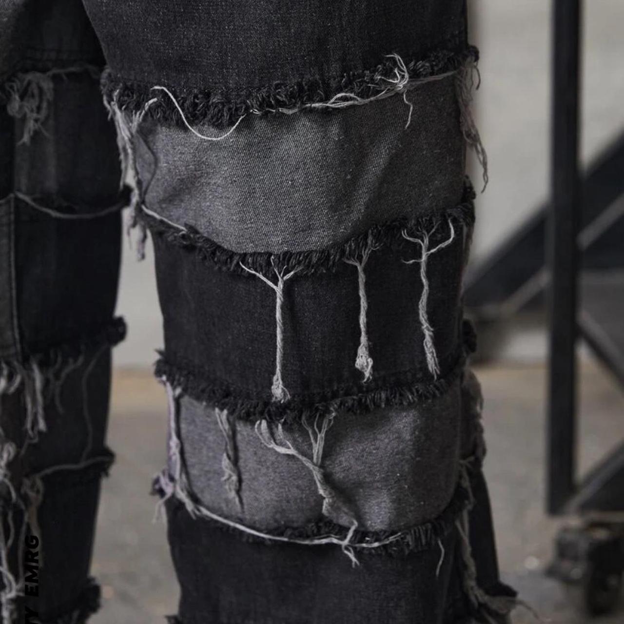 Manfinity EMRG xl baggy grey black switch stitch... - Depop