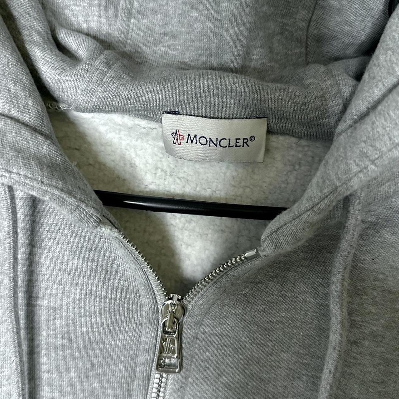 Grey Moncler hoodie Brand new Includes RFID Open... - Depop