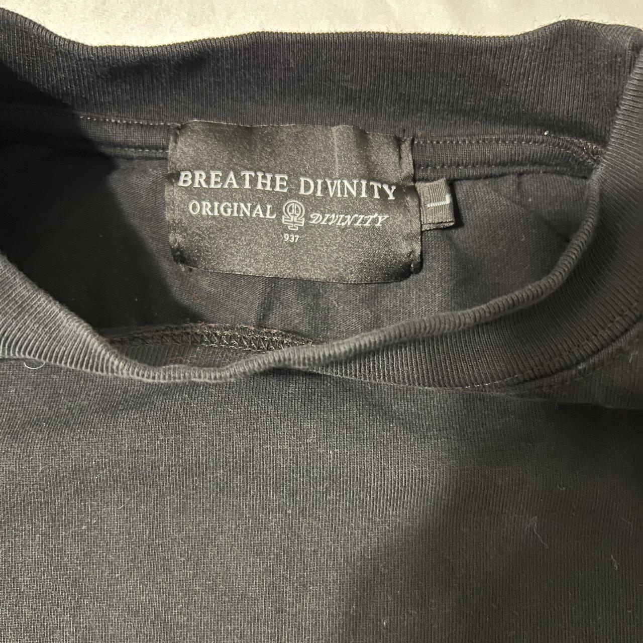 Black long sleeve Breathe Divinity shirt Size: L... | Depop