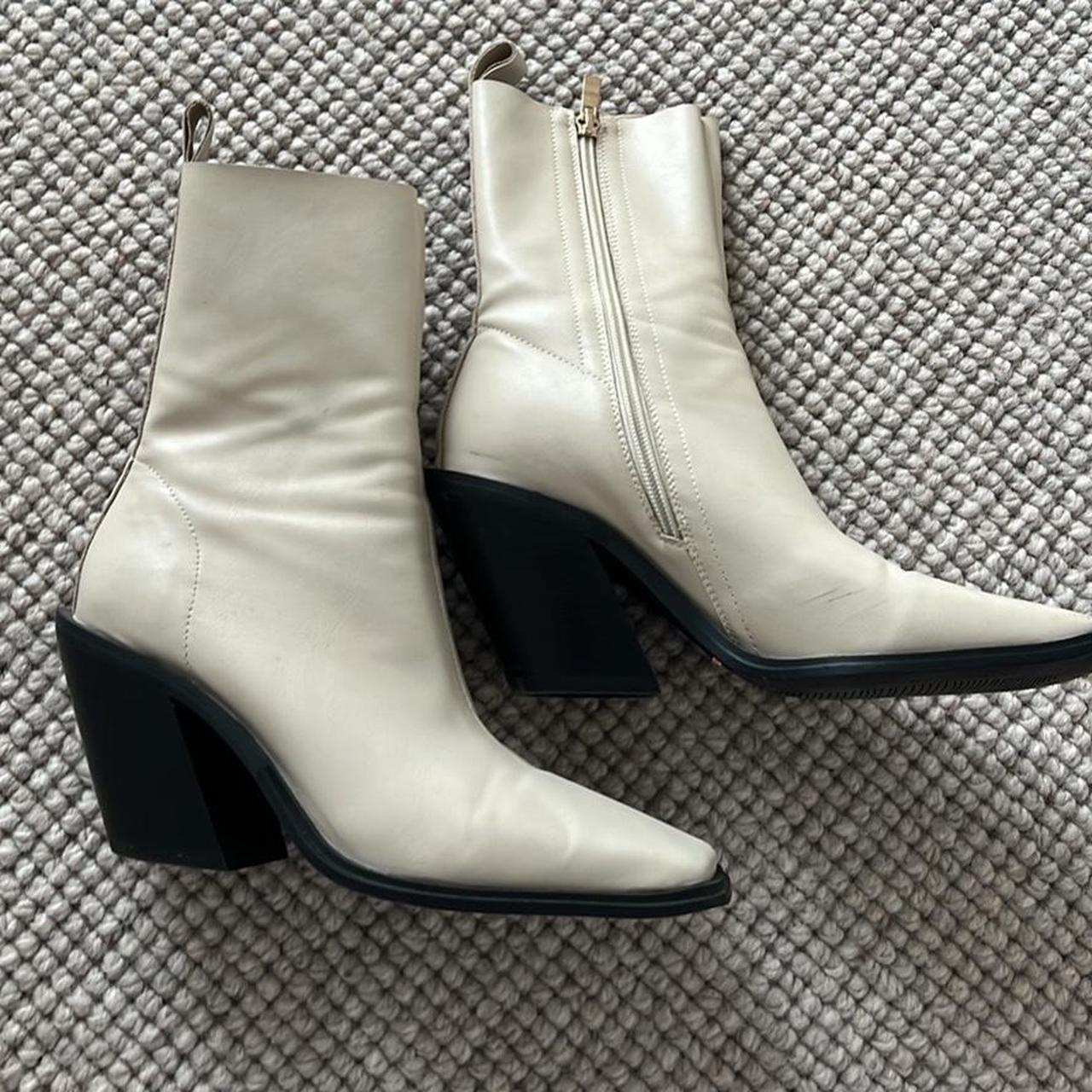 Selling cream boot size7 - Depop