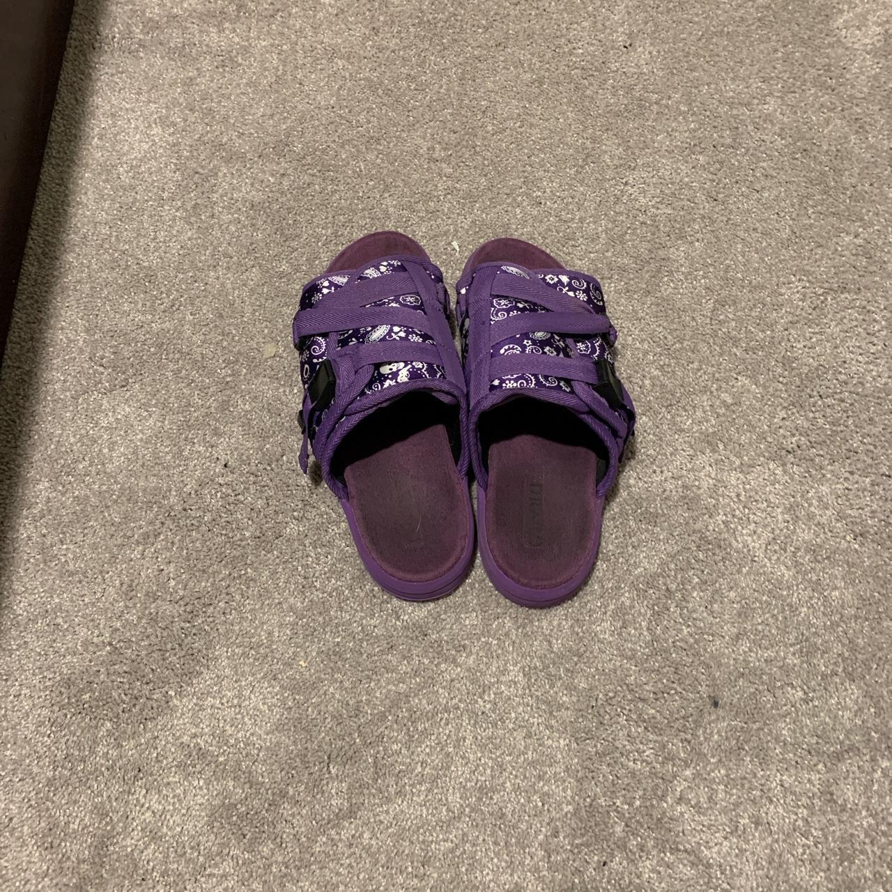 Purple Bandana Draco slides - Depop