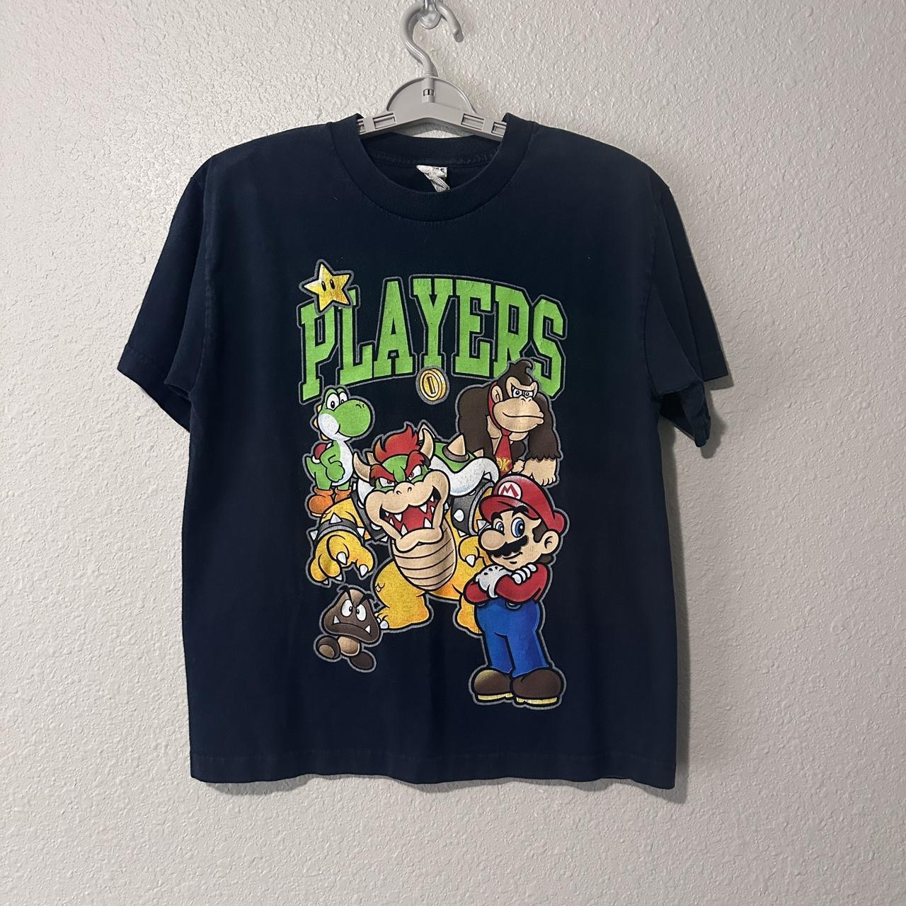 Vintage Y2K Super Mario Bros T-Shirt Black Size... | Depop